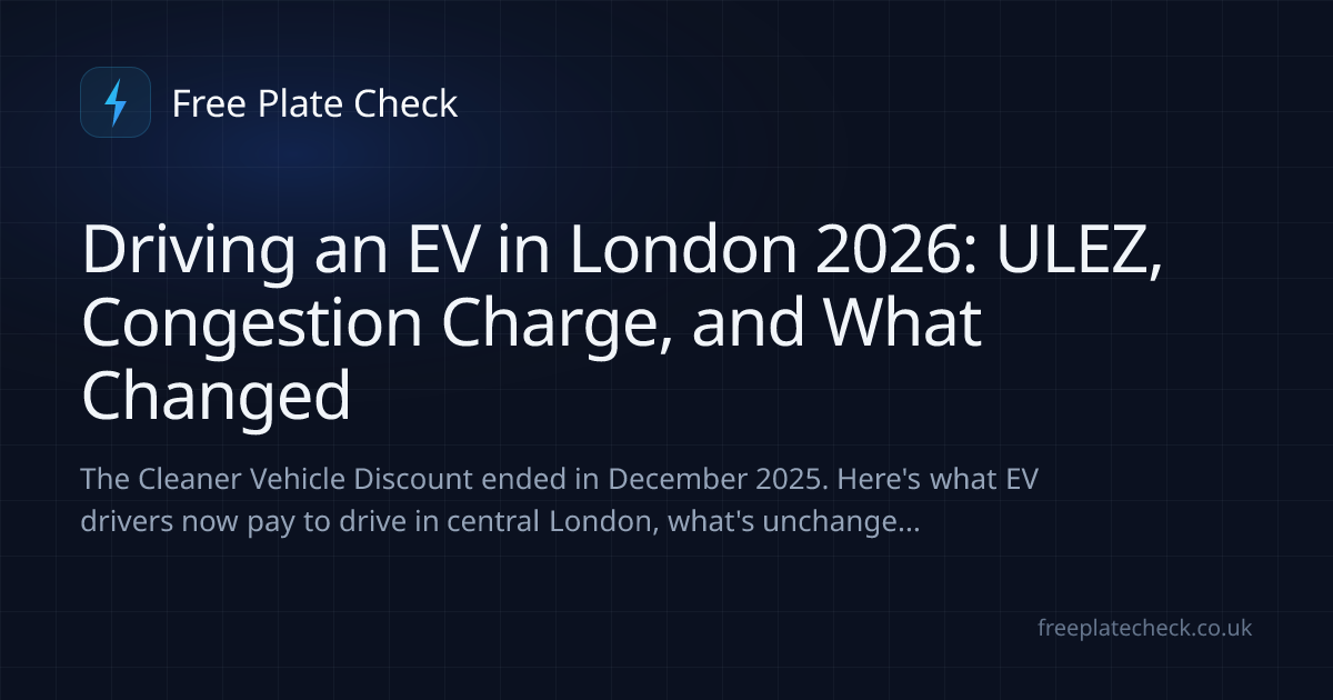 Driving an EV in London 2026: ULEZ, Congestion Charge, and What Changed ...