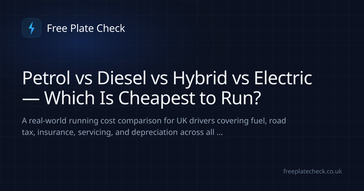 Petrol vs Diesel vs Hybrid vs Electric — Which Is Cheapest to Run ...